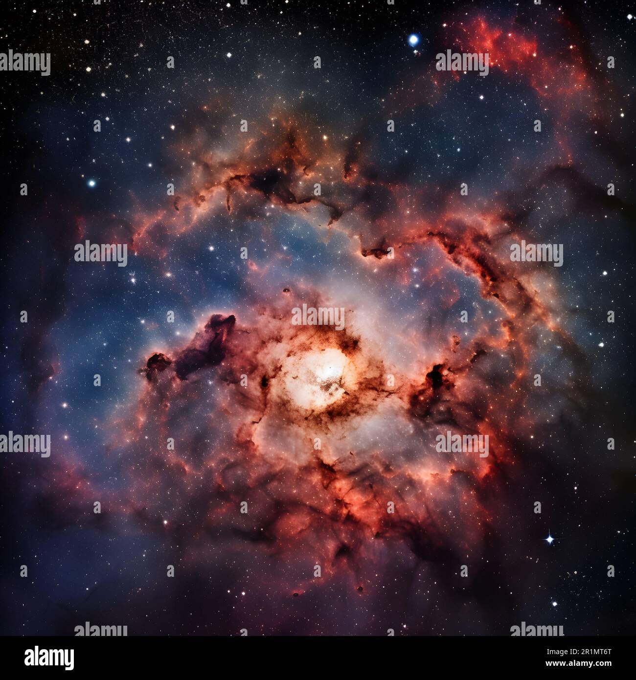 A stunning night sky backdrop featuring a light blue nebula illuminated ...