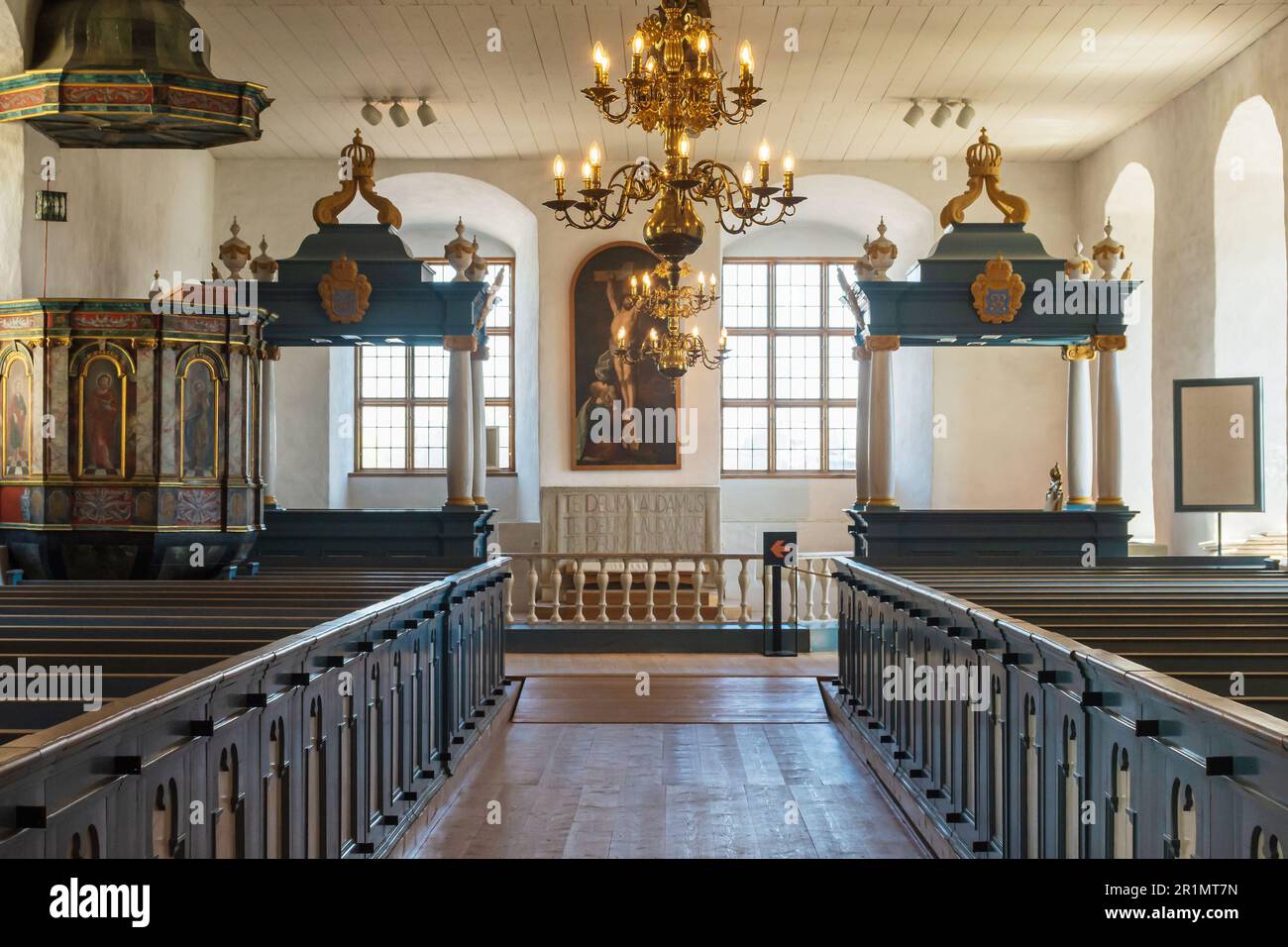 Church interior of medieval Turku castle (Turun linna) in Turku Finland ...