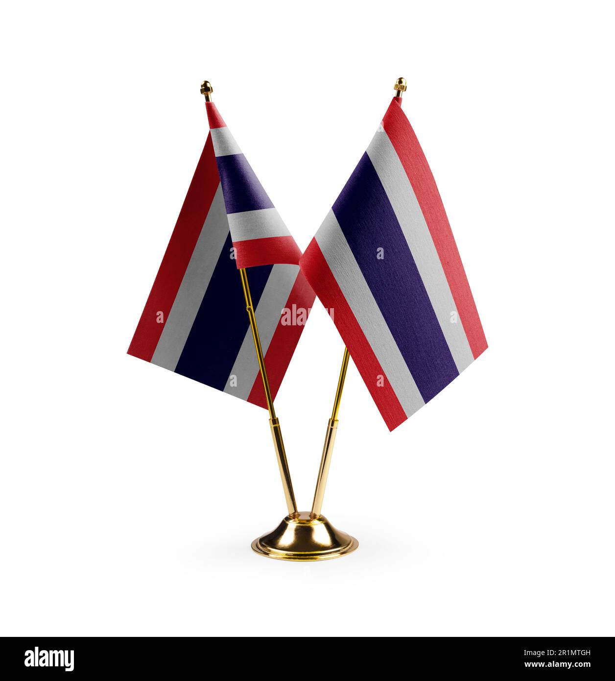 Small national flags of the Thailand on a white background Stock Photo ...