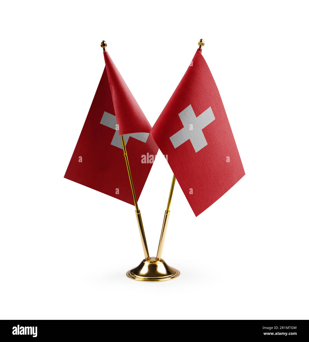 Small national flags of the Switzerland on a white background Stock ...