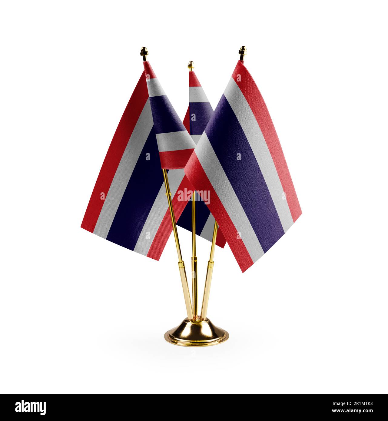 Small national flags of the Thailand on a white background Stock Photo ...