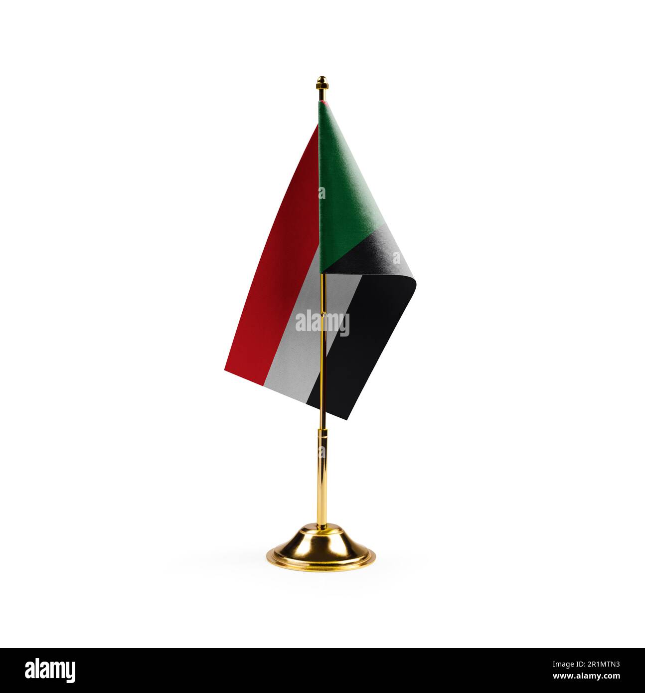 Sudan flag on white Cut Out Stock Images & Pictures - Alamy
