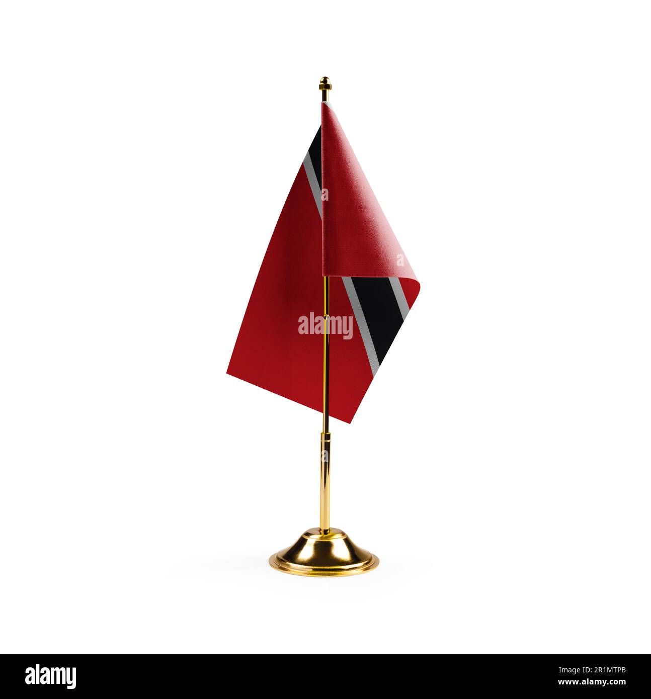 Small national flag of the Trinidad and Tobago on a white background ...