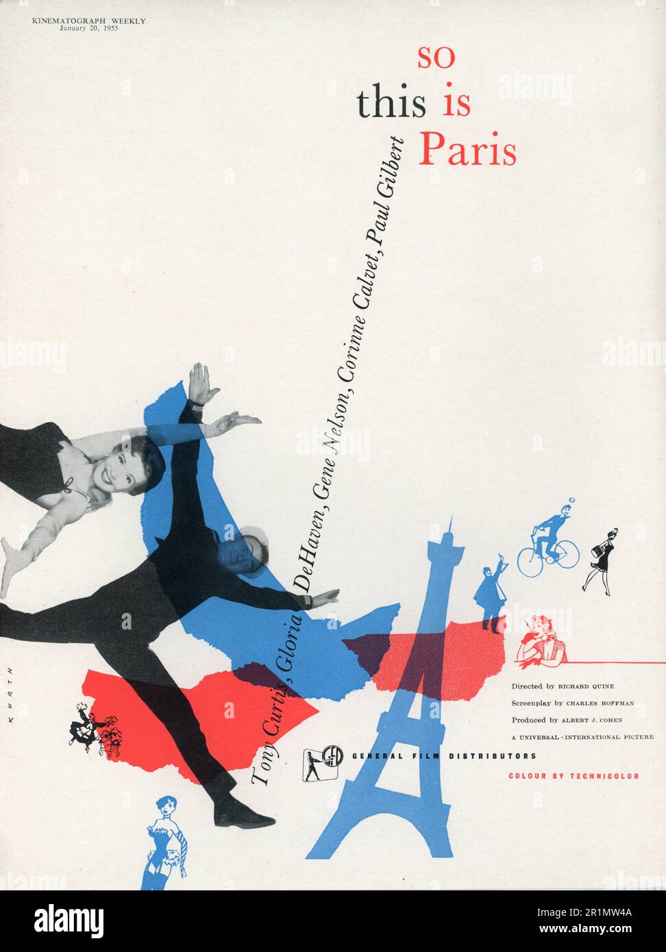 TONY CURTIS GLORIA DeHAVEN GENE NELSON CORINNE CALVET and PAUL GILBERT ...