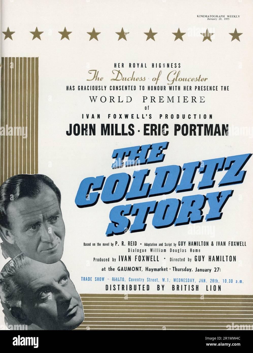 JOHN MILLS and ERIC PORTMAN in THE COLDITZ STORY 1955 director GUY ...