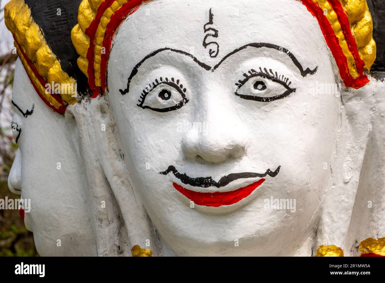 Statue with third eye at the Wat Hosian Voravihane Buddhist Temple in ...
