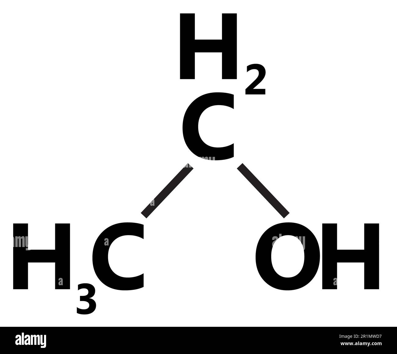 ethanol molecule structure icon on white background. ethanol sign. flat ...