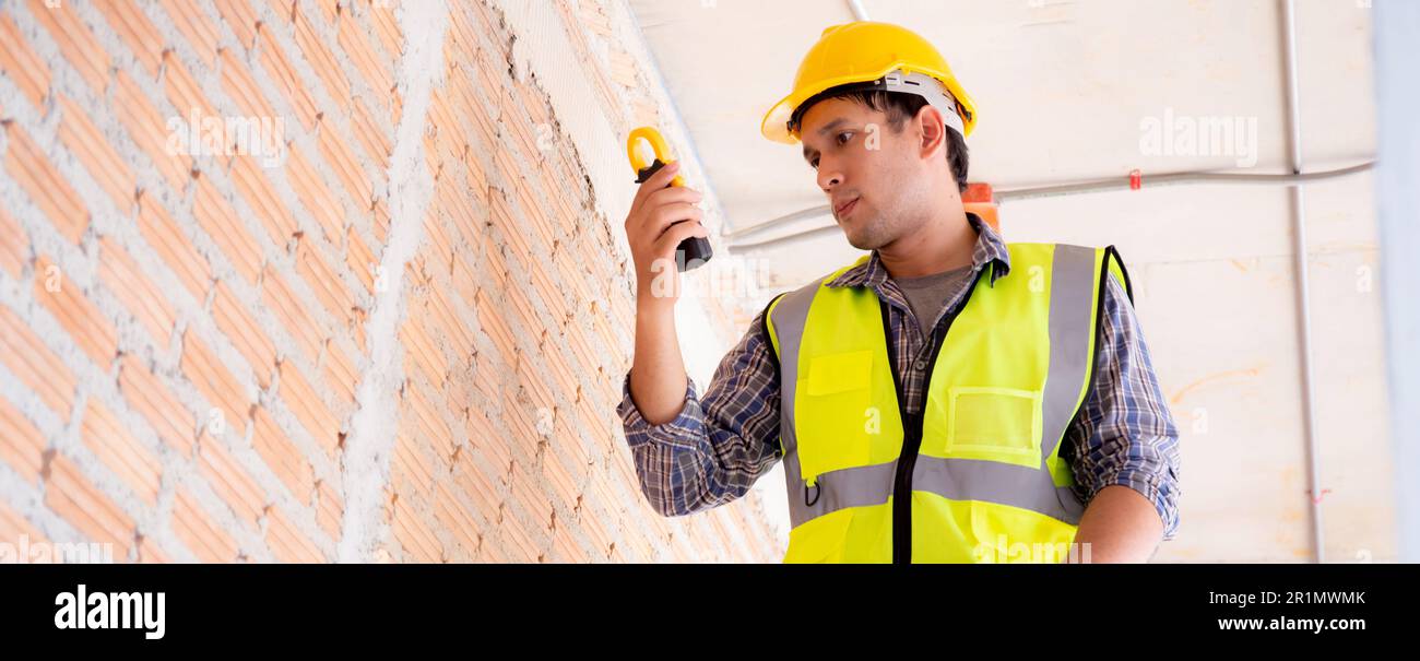 Young engineer caucasian man repair electricity at house, electrician ...