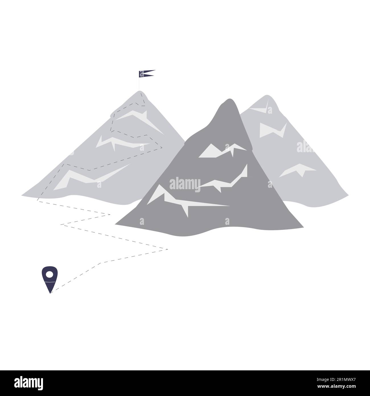 a concept of career success on a white background Stock Vector Image ...