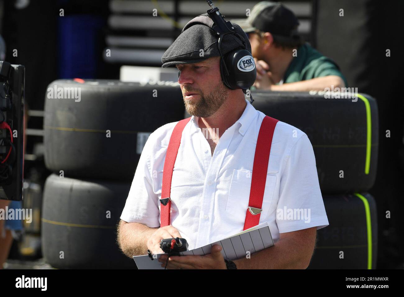 DARLINGTON, SC - MAY 14: Regan Smith, pit reporter for Fox Sports looks ...