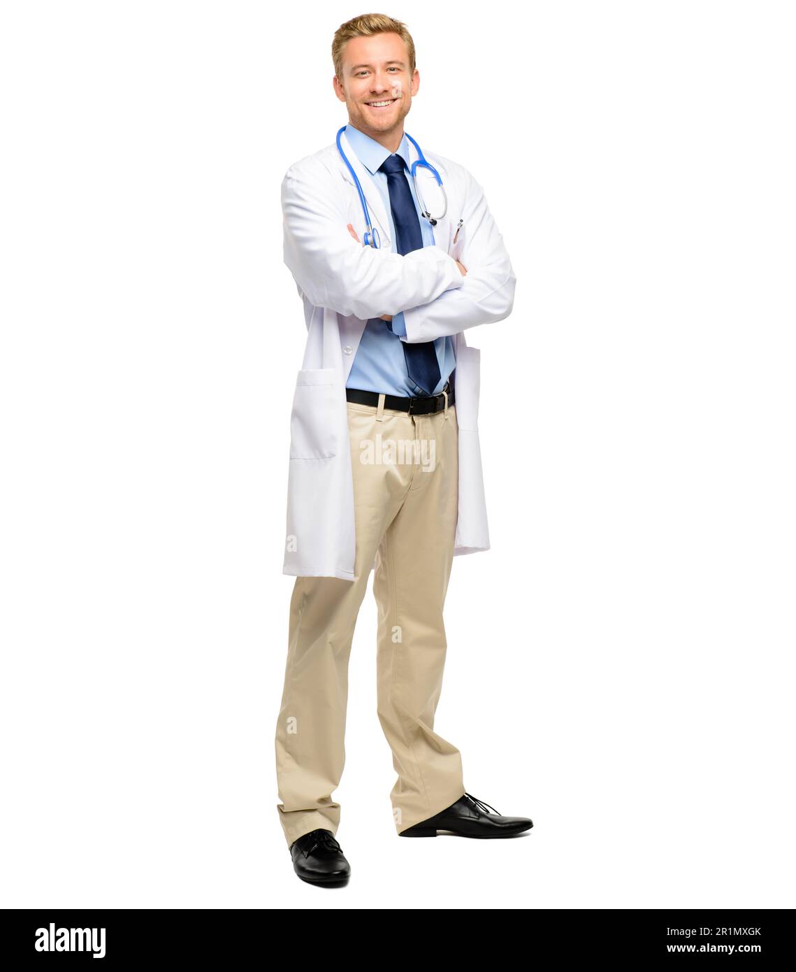Young handsome doctor posing hi-res stock photography and images - Alamy