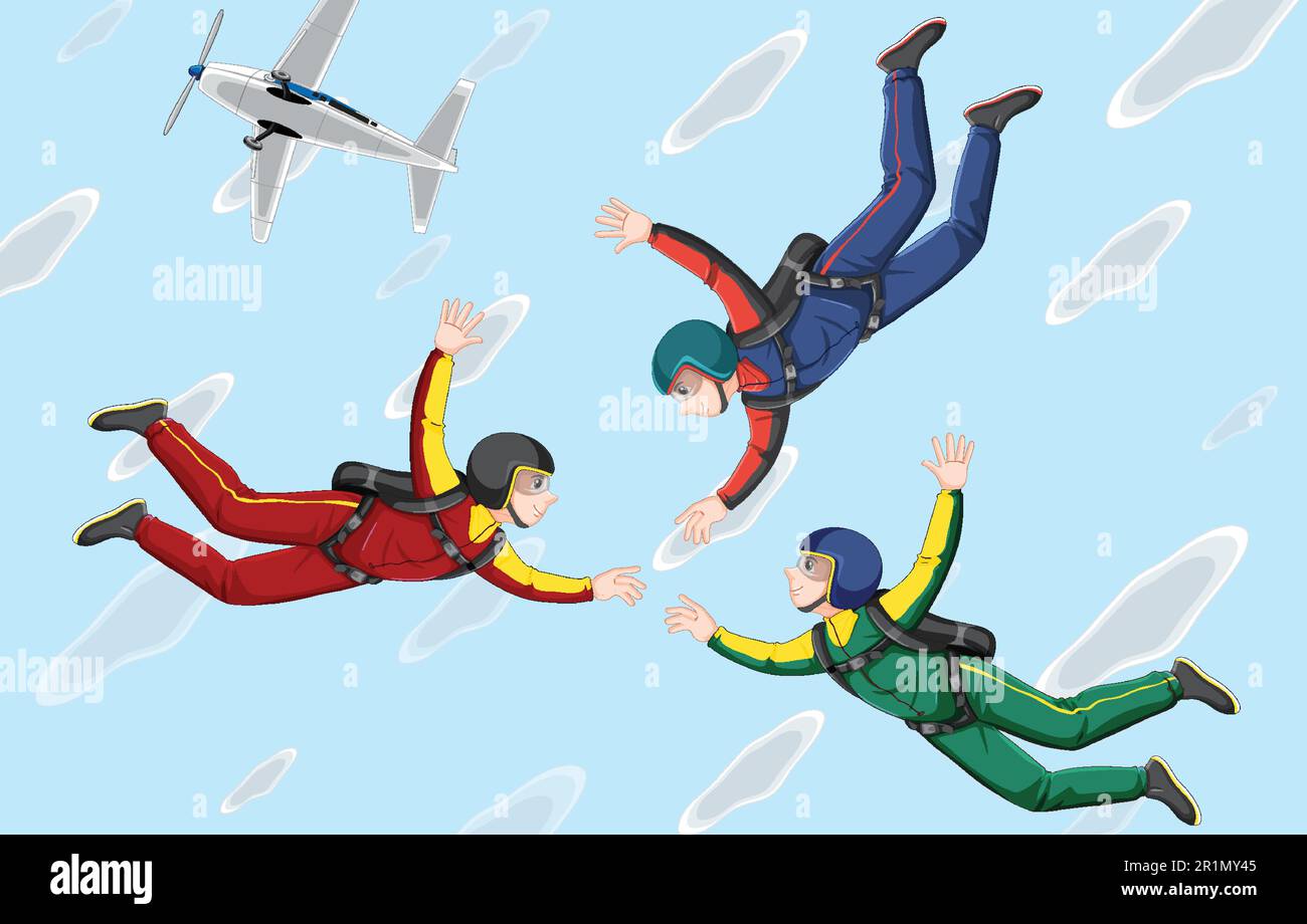 Freefall cartoon hi-res stock photography and images - Alamy