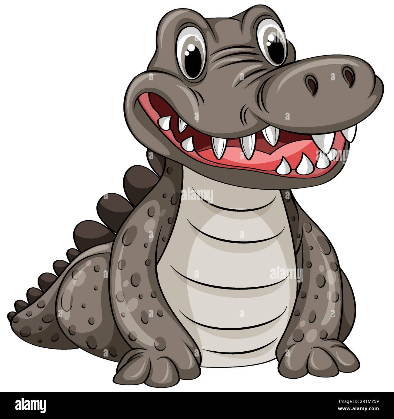 Cute Cartoon Crocodile Character illustration Stock Vector Image & Art ...
