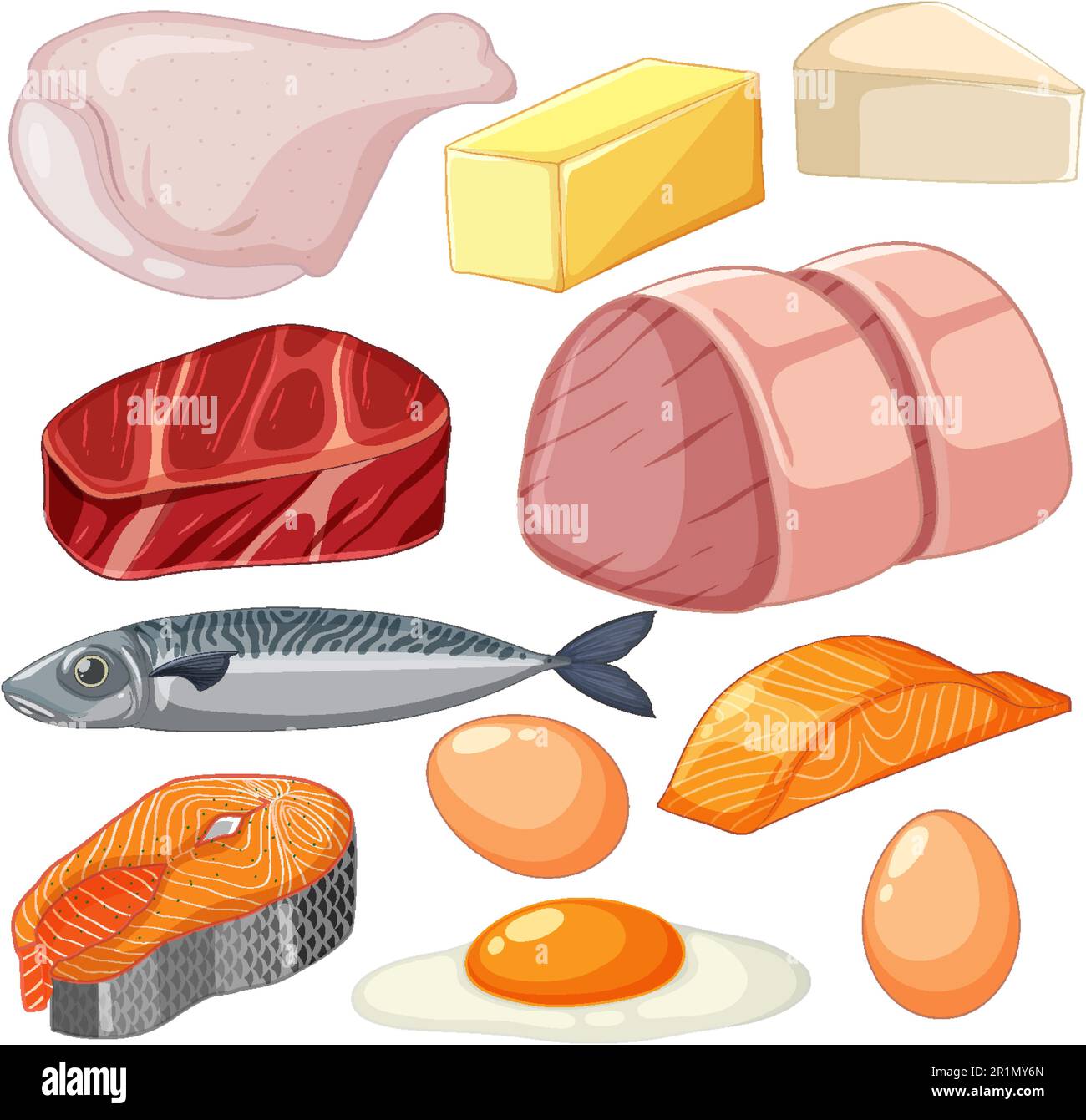 Set of proteins food group illustration Stock Vector Image & Art - Alamy