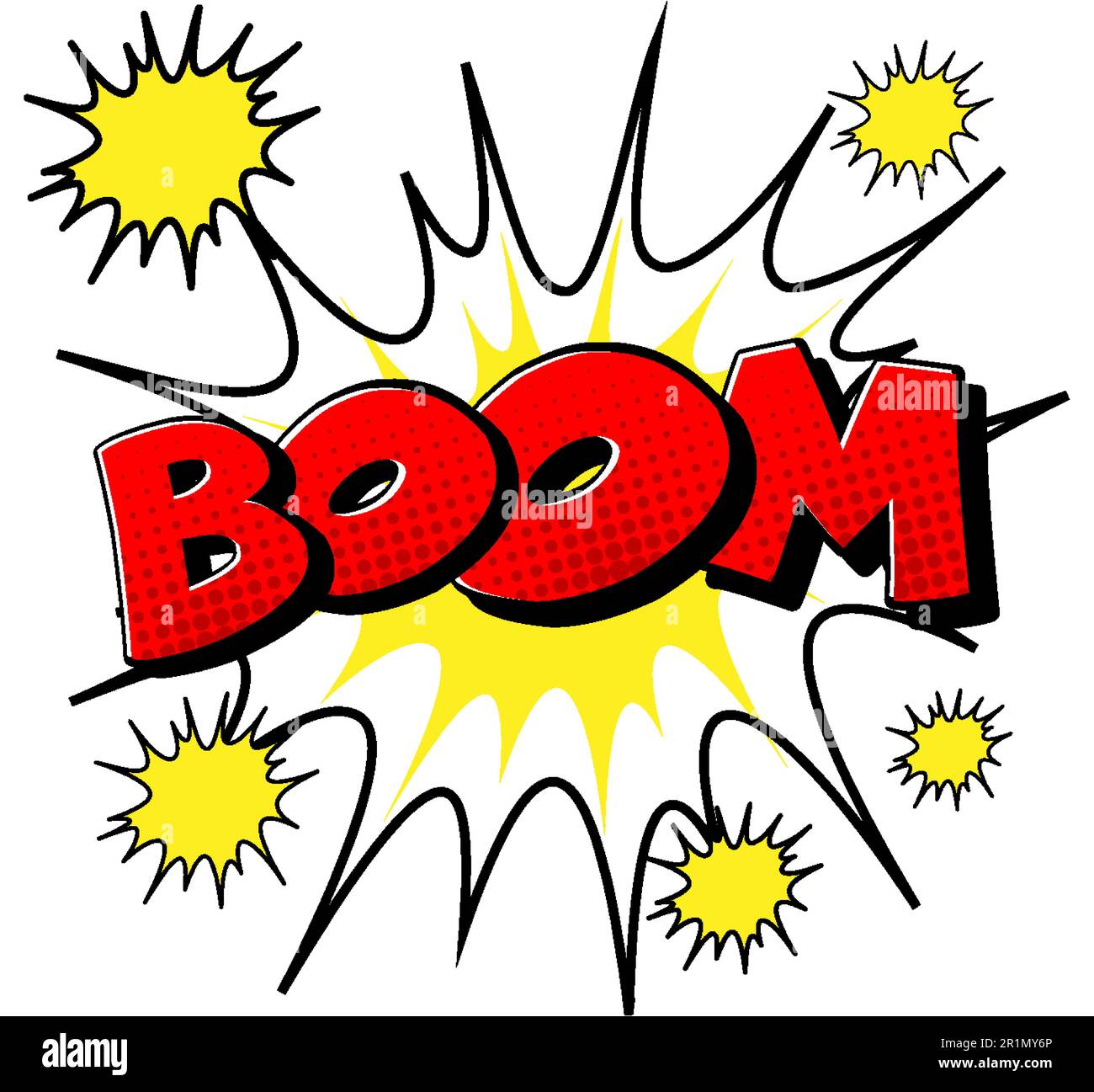 Boom retro comic speech bubble and effect in pop art style illustration ...