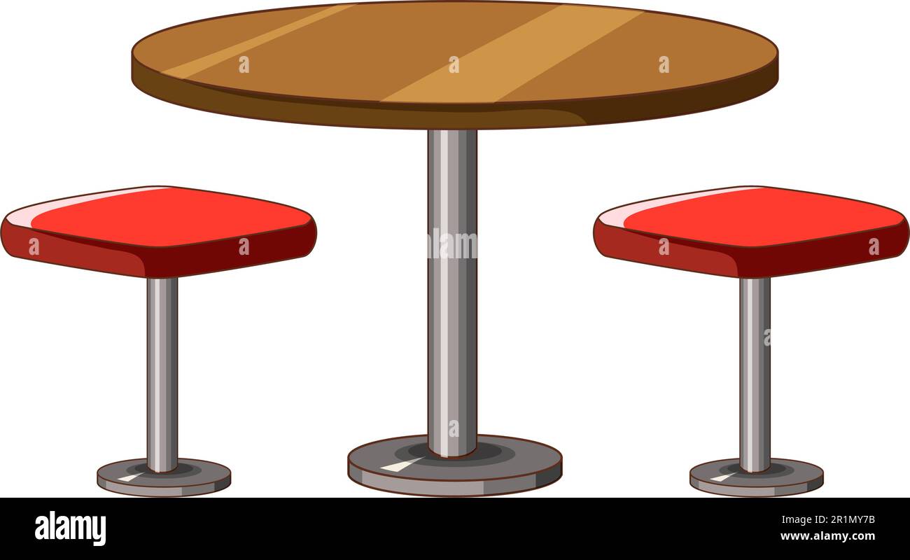 A dining table set isolated illustration Stock Vector Image & Art - Alamy