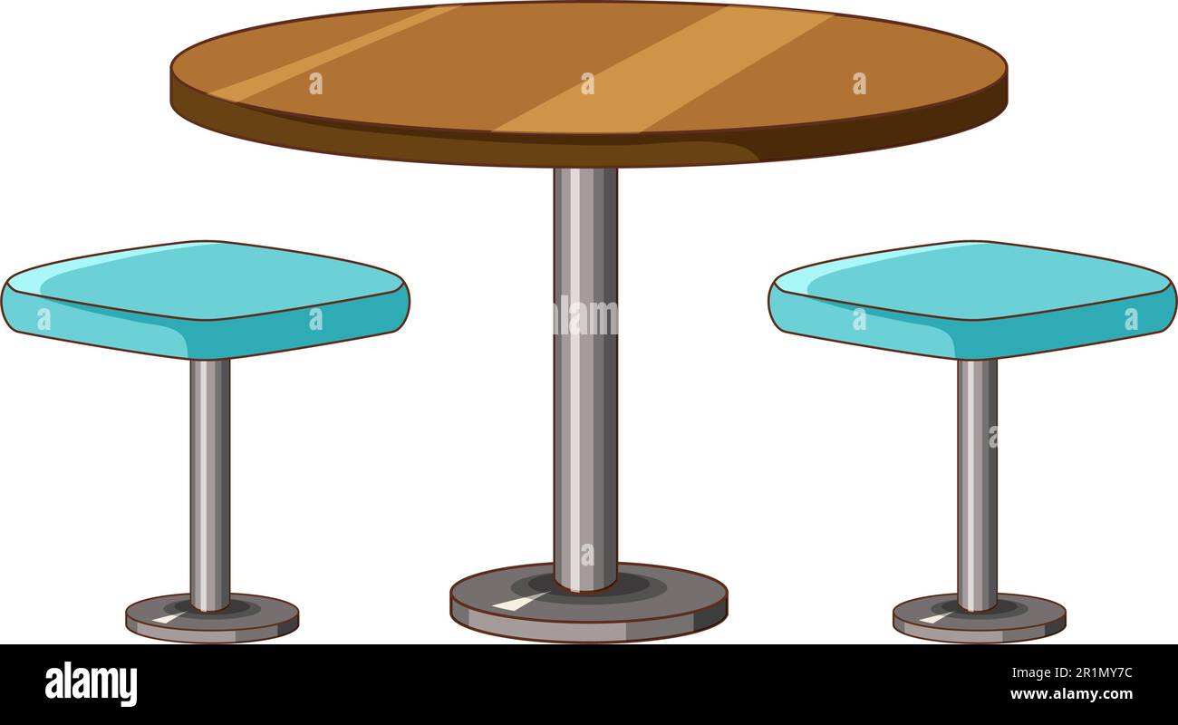 A dining table set isolated illustration Stock Vector Image & Art - Alamy