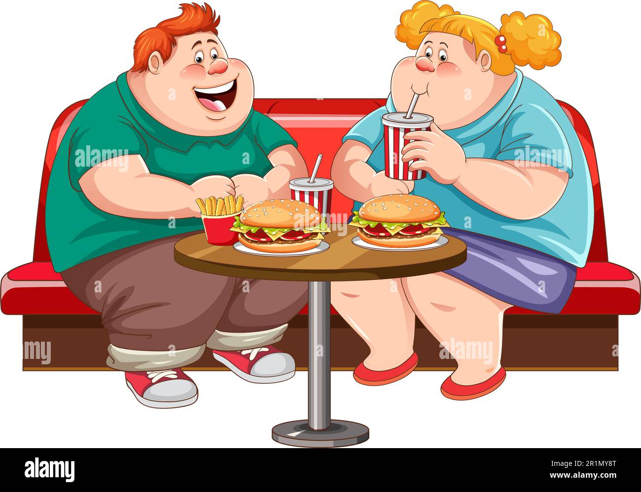Woman obese friends Stock Vector Images - Alamy