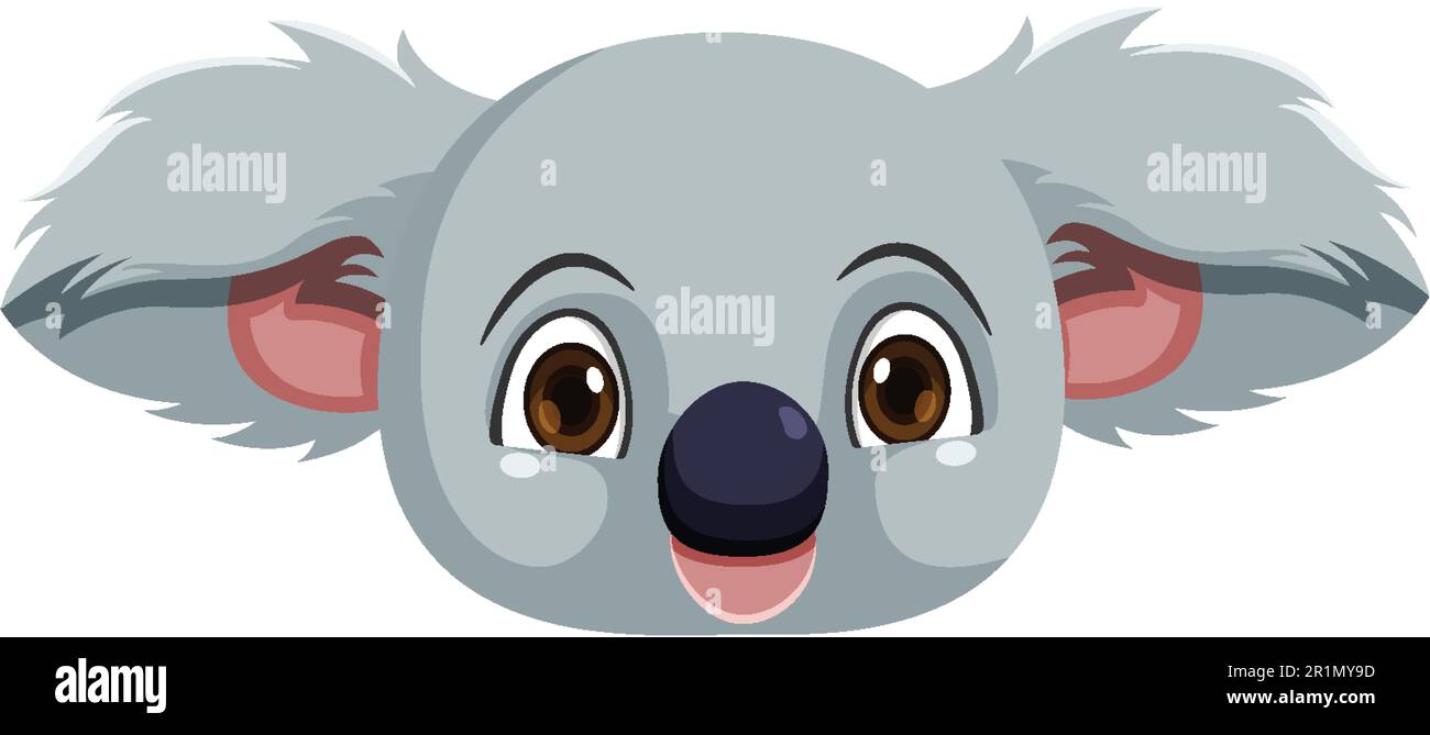 Cute koala cartoon character isolated illustration Stock Vector Image ...