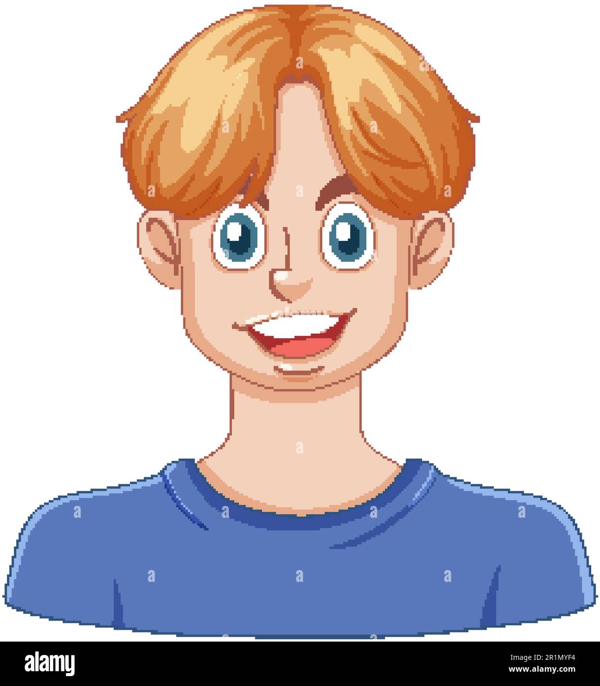 A Cartoon Portrait of a Puberty Boy illustration Stock Vector Image ...