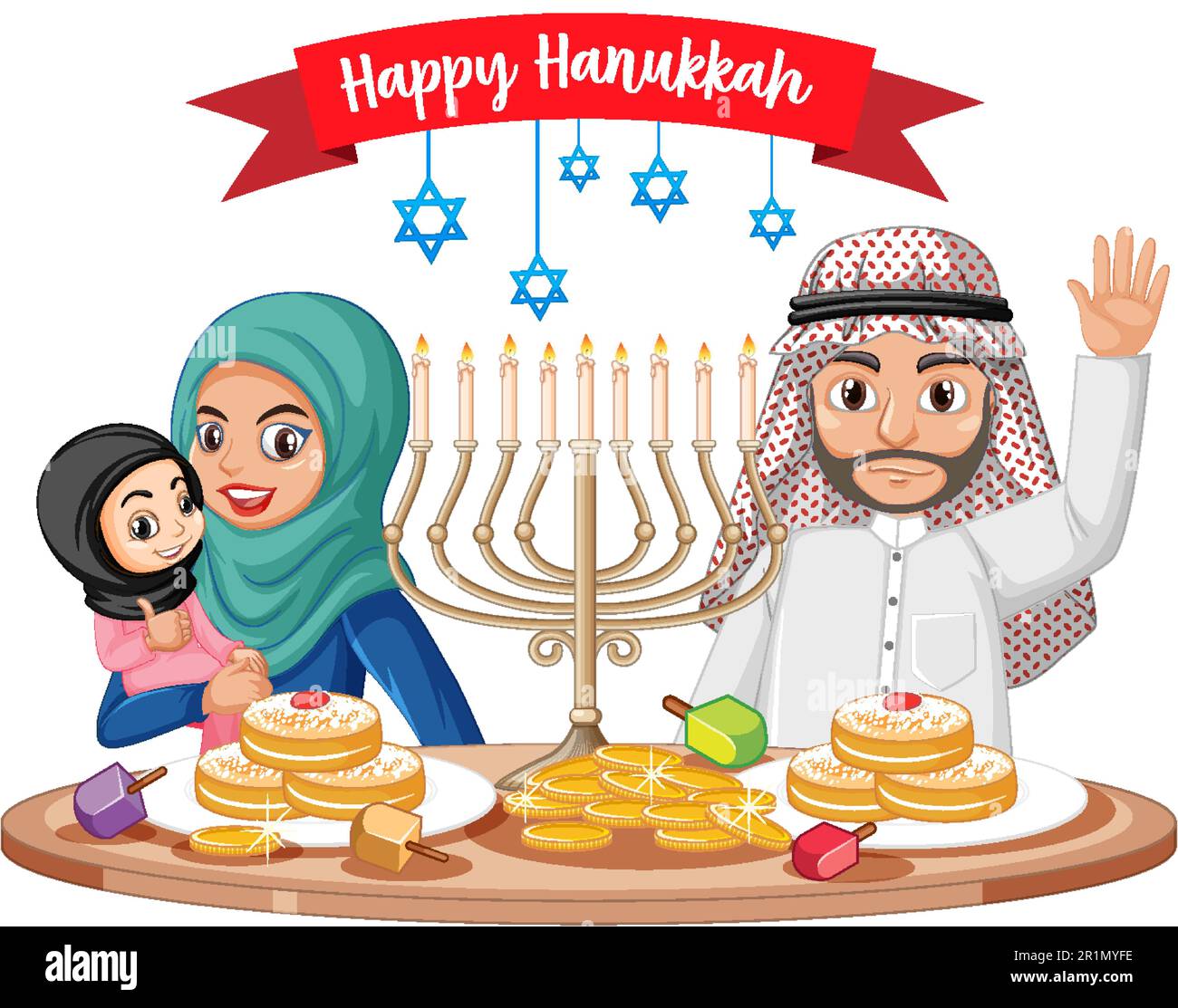 Happy Hanukkah Banner Design illustration Stock Vector Image & Art - Alamy