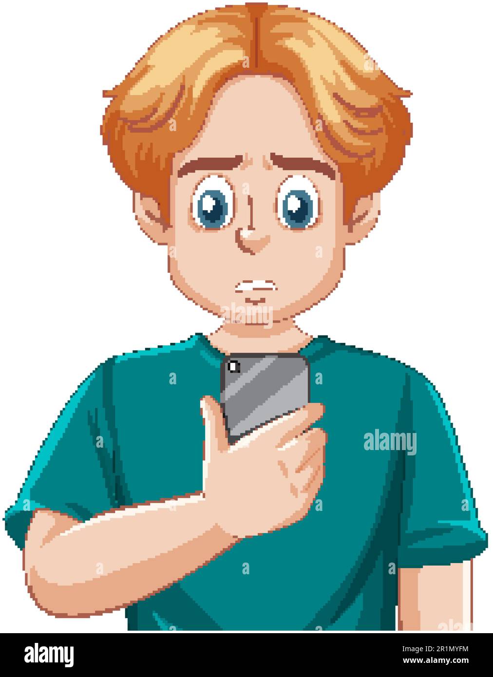 Teenage Boy Addicted to His Phone illustration Stock Vector Image & Art ...