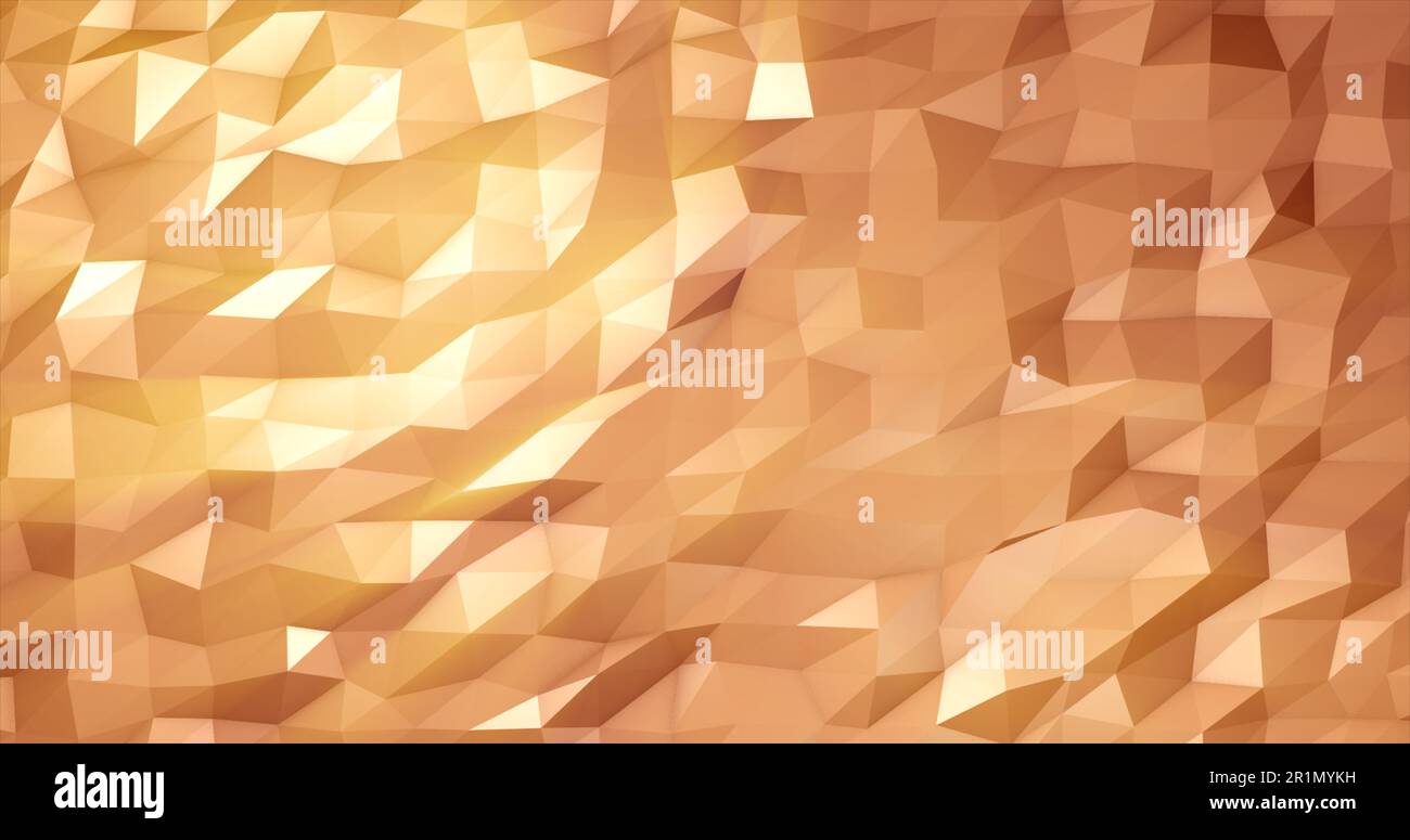 Abstract yellow gold low poly triangular mesh background Stock Photo - Alamy
