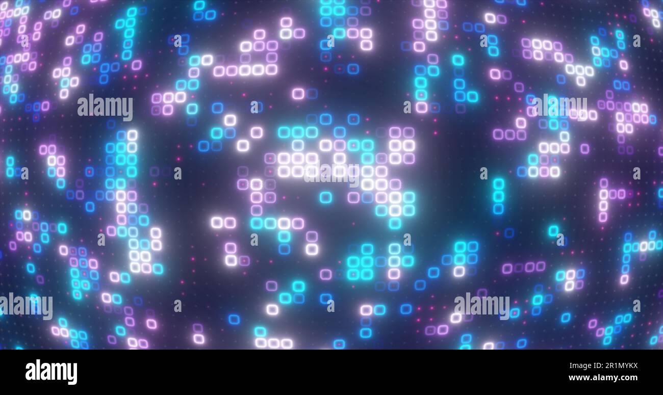 Abstract blue energy squares glowing digital particles futuristic hi-tech background Stock Photo ...