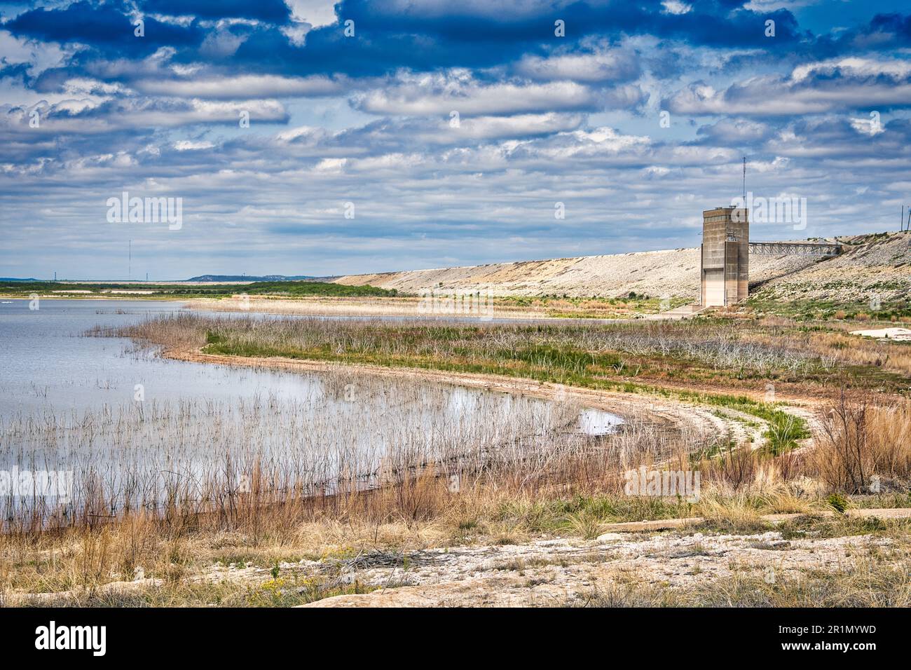 The grandiose architecture of San Angelo State Park in Texas rises out ...