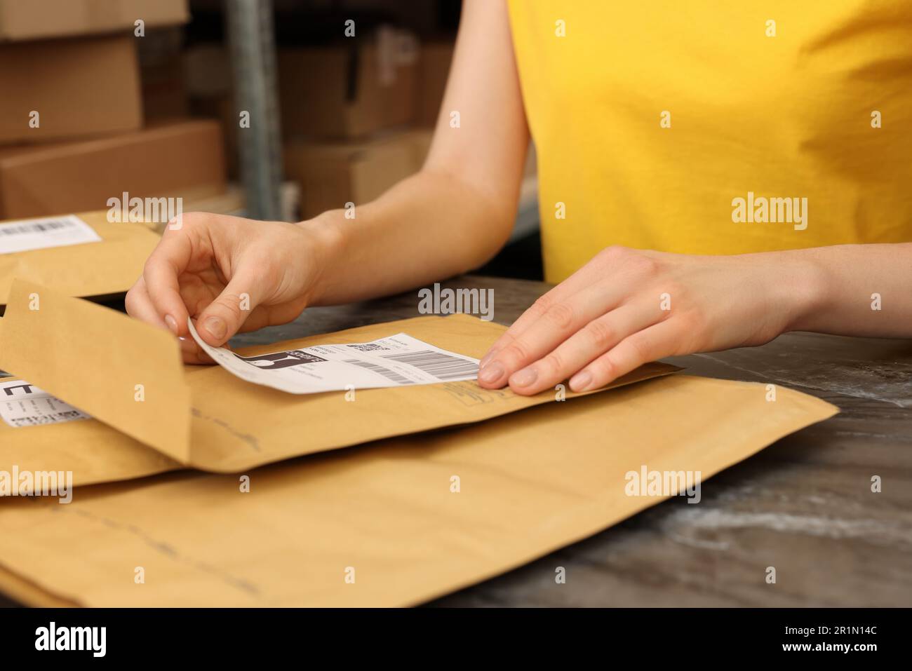 Barcode on mail envelope hi-res stock photography and images - Alamy