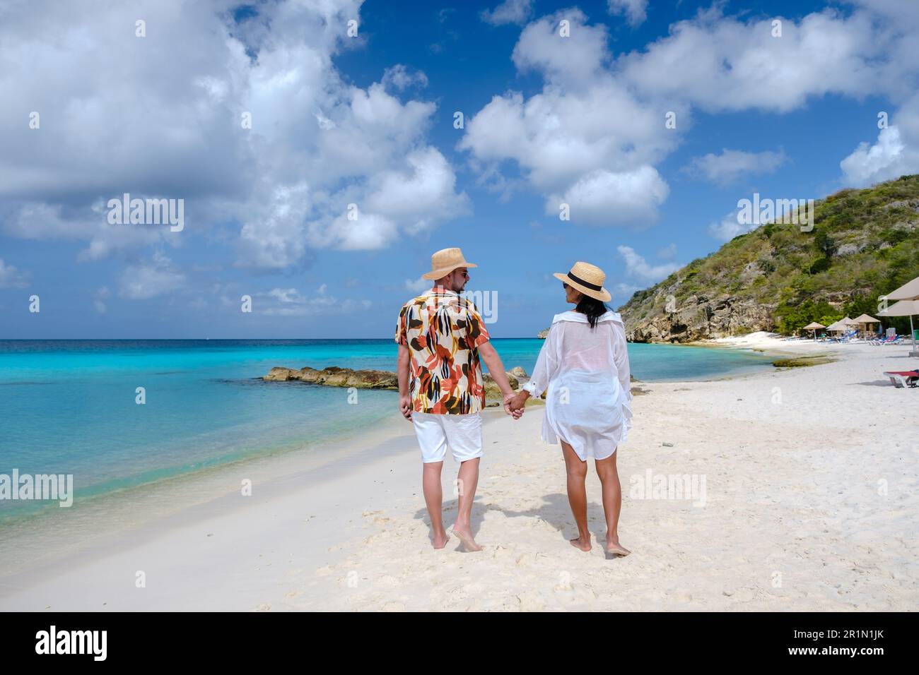 Playa Porto Marie Beach in Curacao, a tropical beach on the Caribbean ...