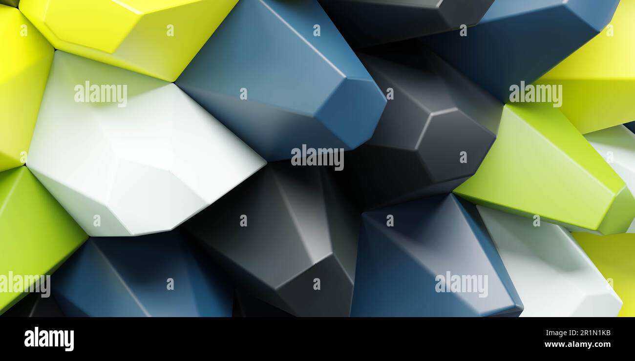colorful cubes arranged in a pattern 3d render illustration Stock Photo ...