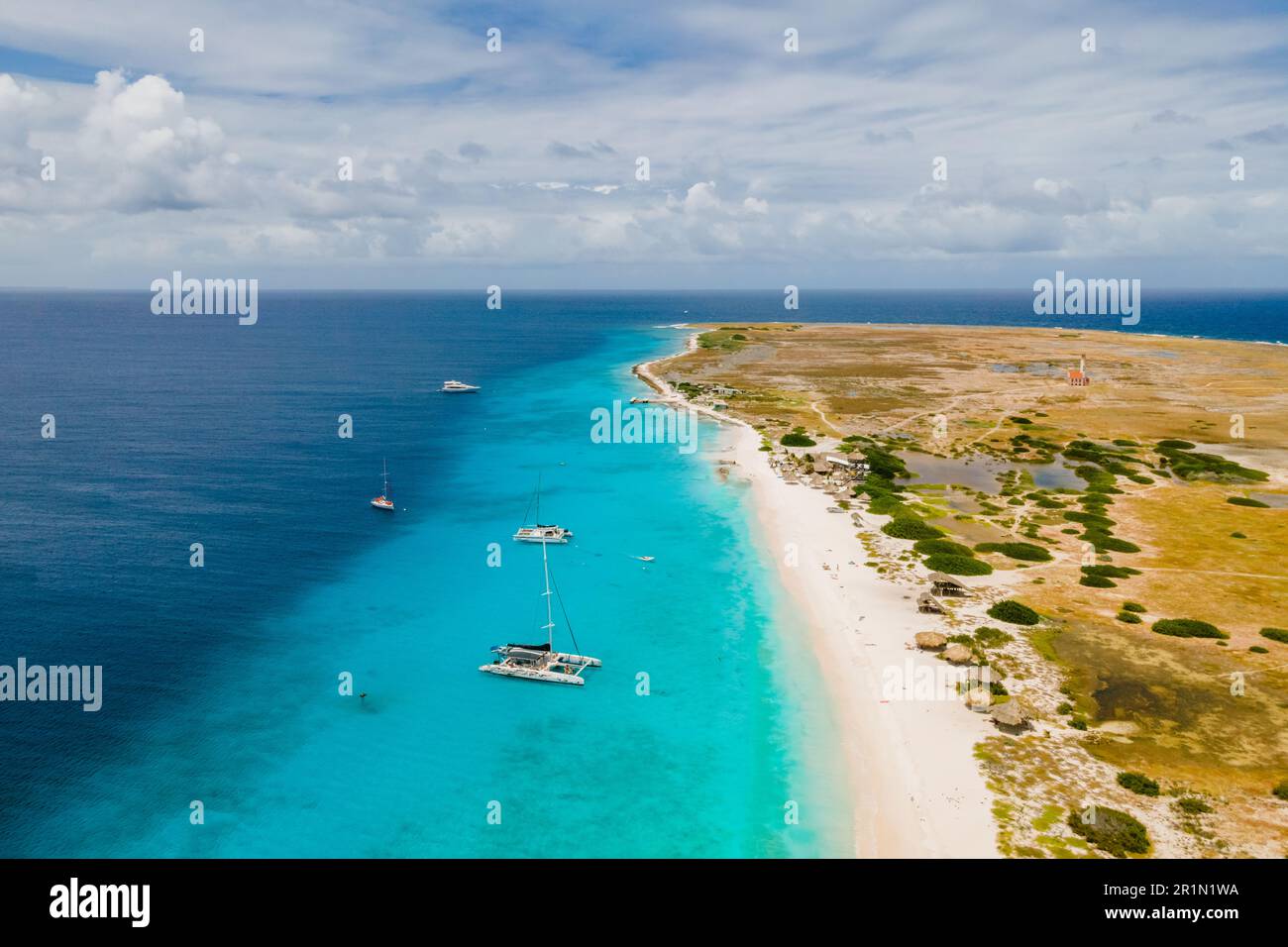 Klein Curacao Island with Tropical beach at the Caribbean island of ...