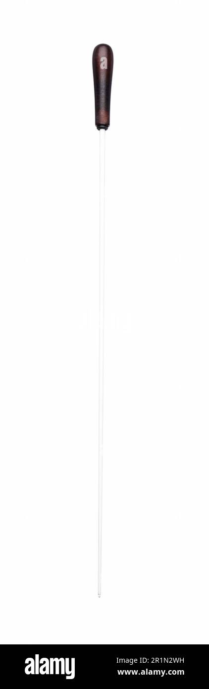 Conductor's baton isolated on white, top view Stock Photo - Alamy