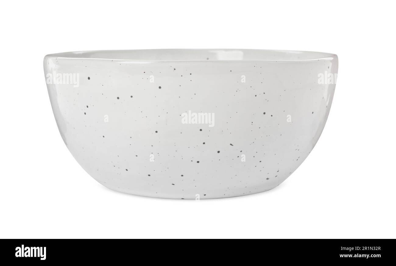 Beautiful empty ceramic bowl isolated on white Stock Photo - Alamy
