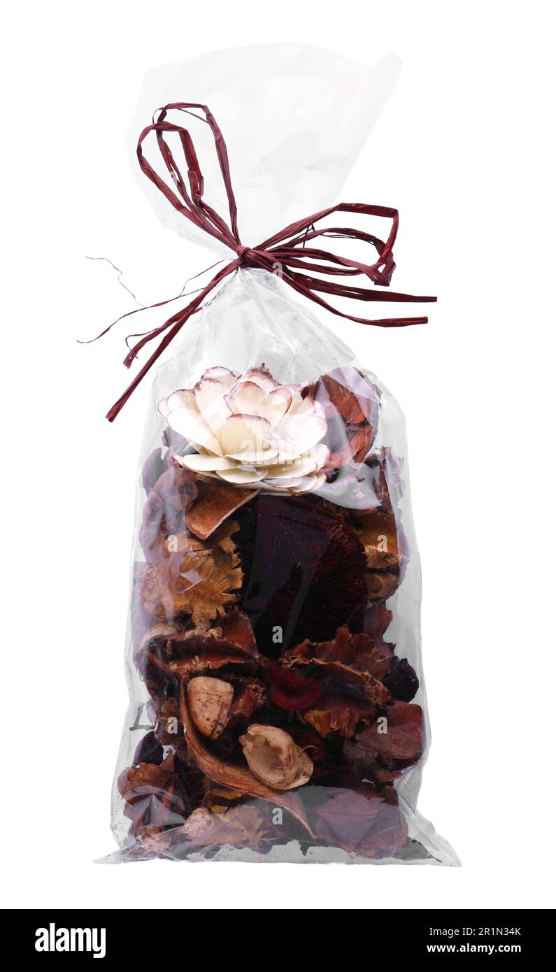 Scented sachet of potpourri isolated on white Stock Photo - Alamy