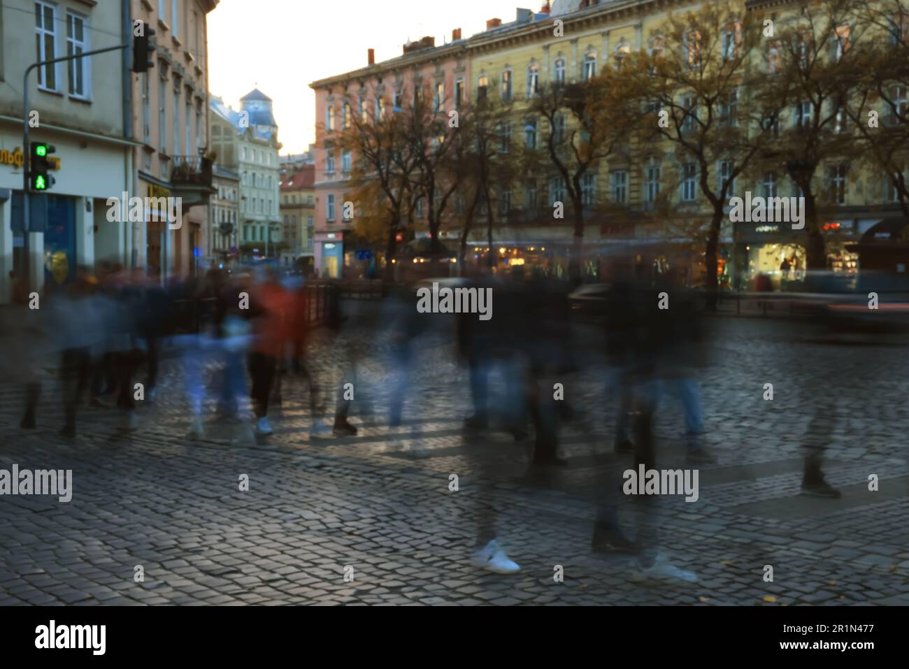 Many people crossing road colorful hi-res stock photography and images ...