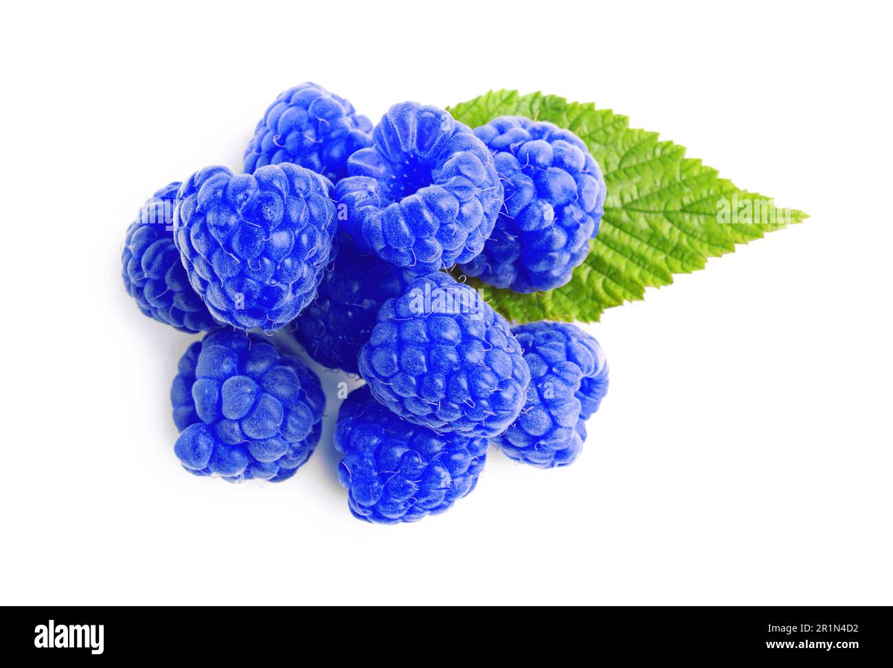 Fresh tasty blue raspberries isolated on white Stock Photo - Alamy