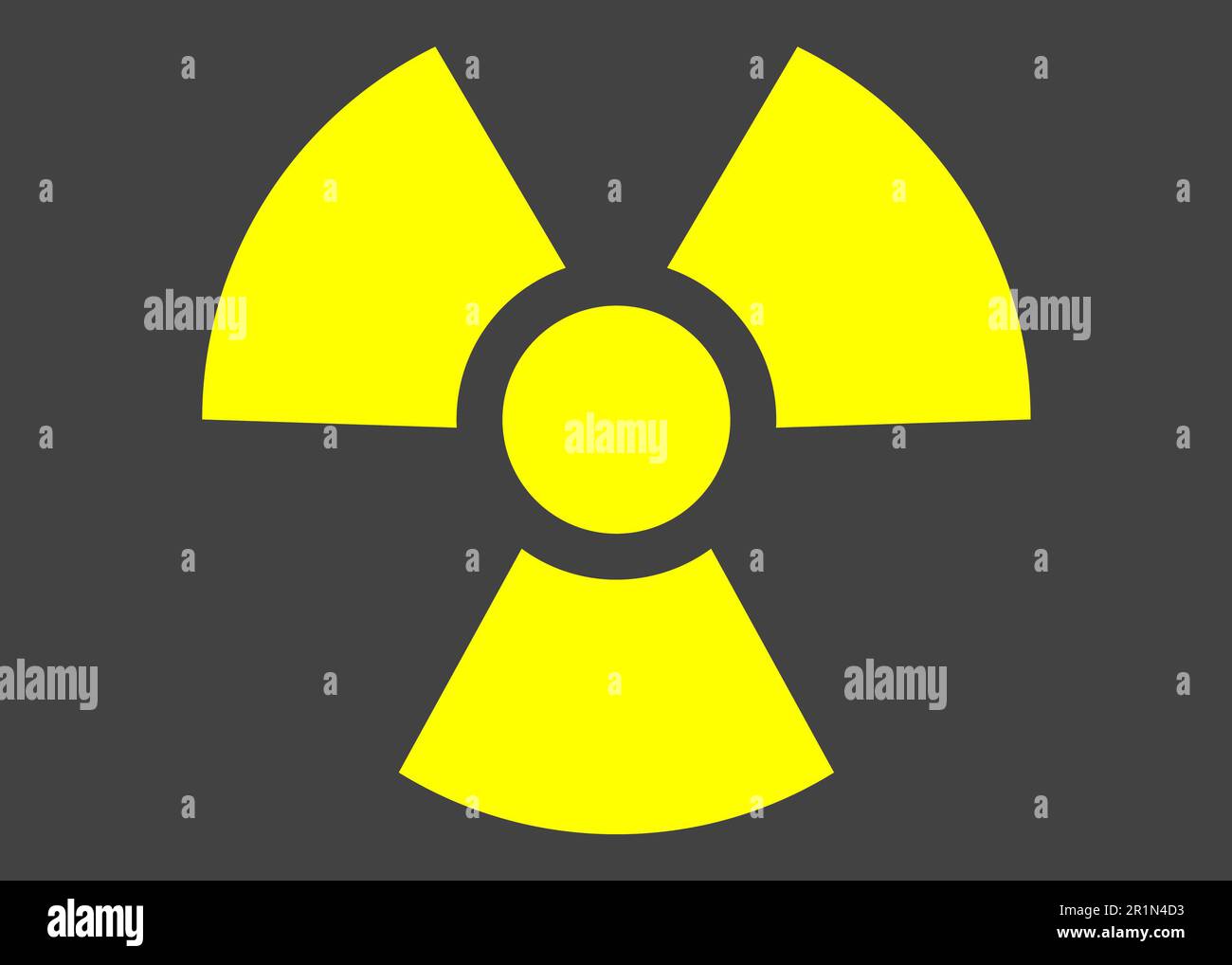 Radioactive sign on grey background. Hazard symbol Stock Photo - Alamy
