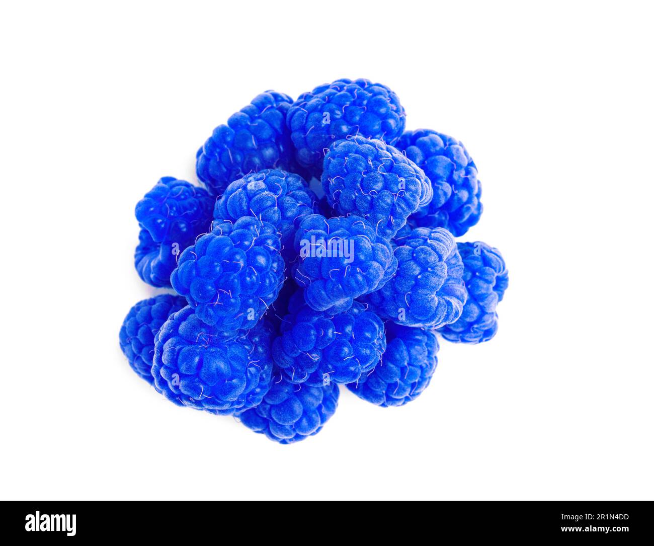 Fresh tasty blue raspberries isolated on white Stock Photo - Alamy