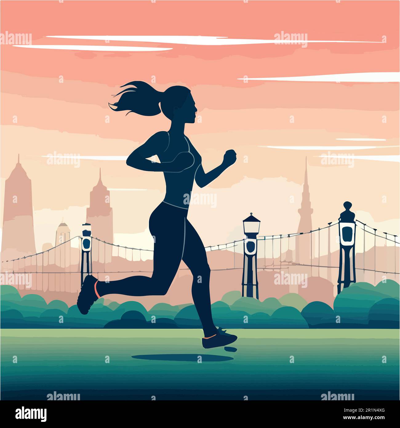 Young runners track Stock Vector Images - Alamy
