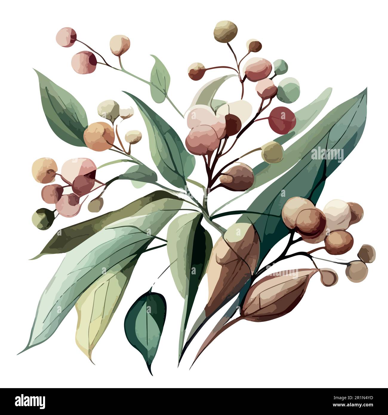 Bouquet painting oil Stock Vector Images - Alamy