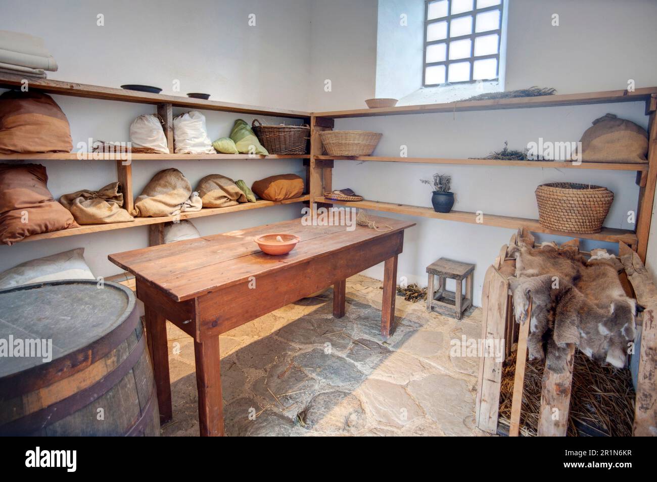 Reconstruction of Roman living quarters at Arbeia Roman Fort, South ...
