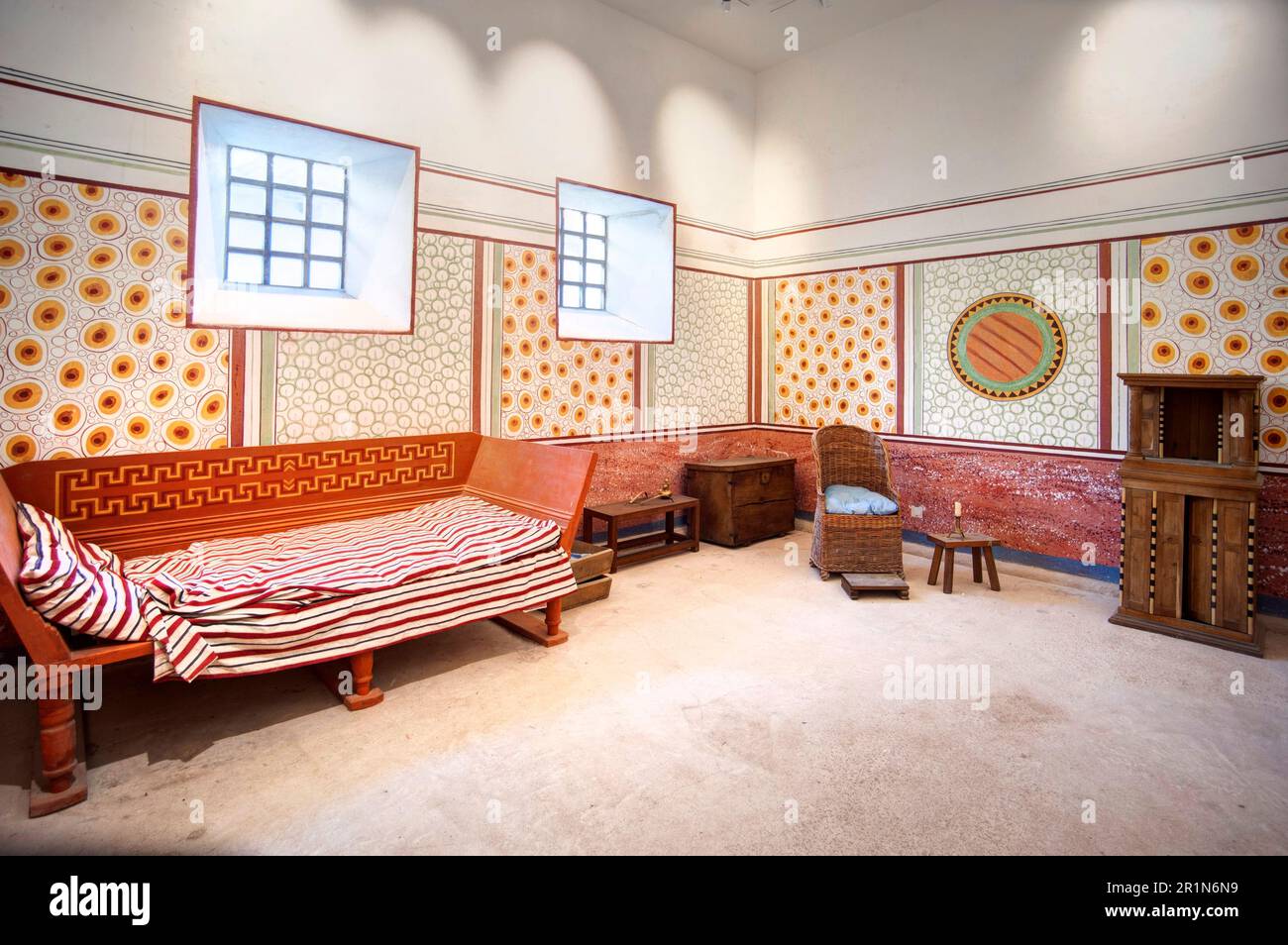 Reconstruction of Roman living quarters at Arbeia Roman Fort, South ...