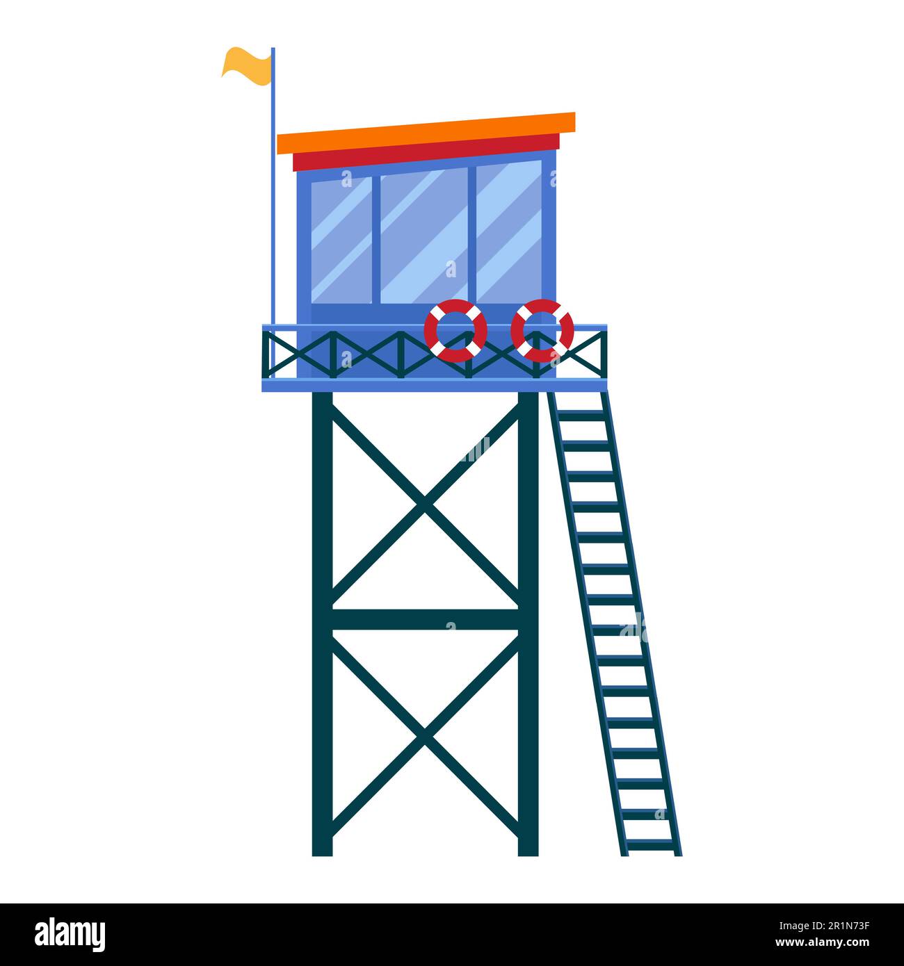 Lifeguard Tower icon. Station building illustration isolated Stock ...