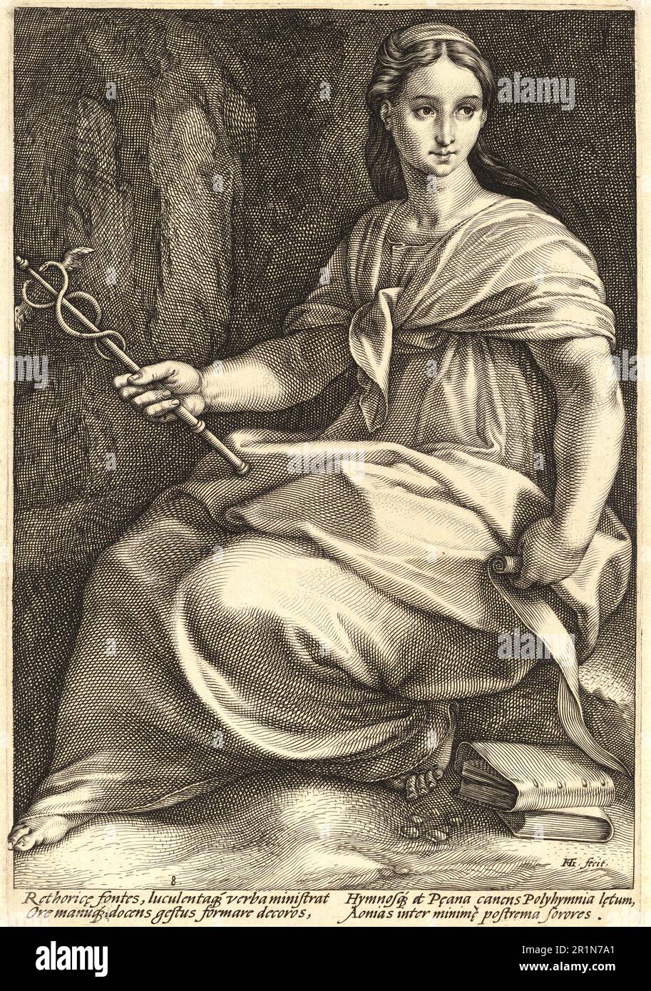 Polyhymnia, one of the nine muses. She is the muse of hymn poetry ...