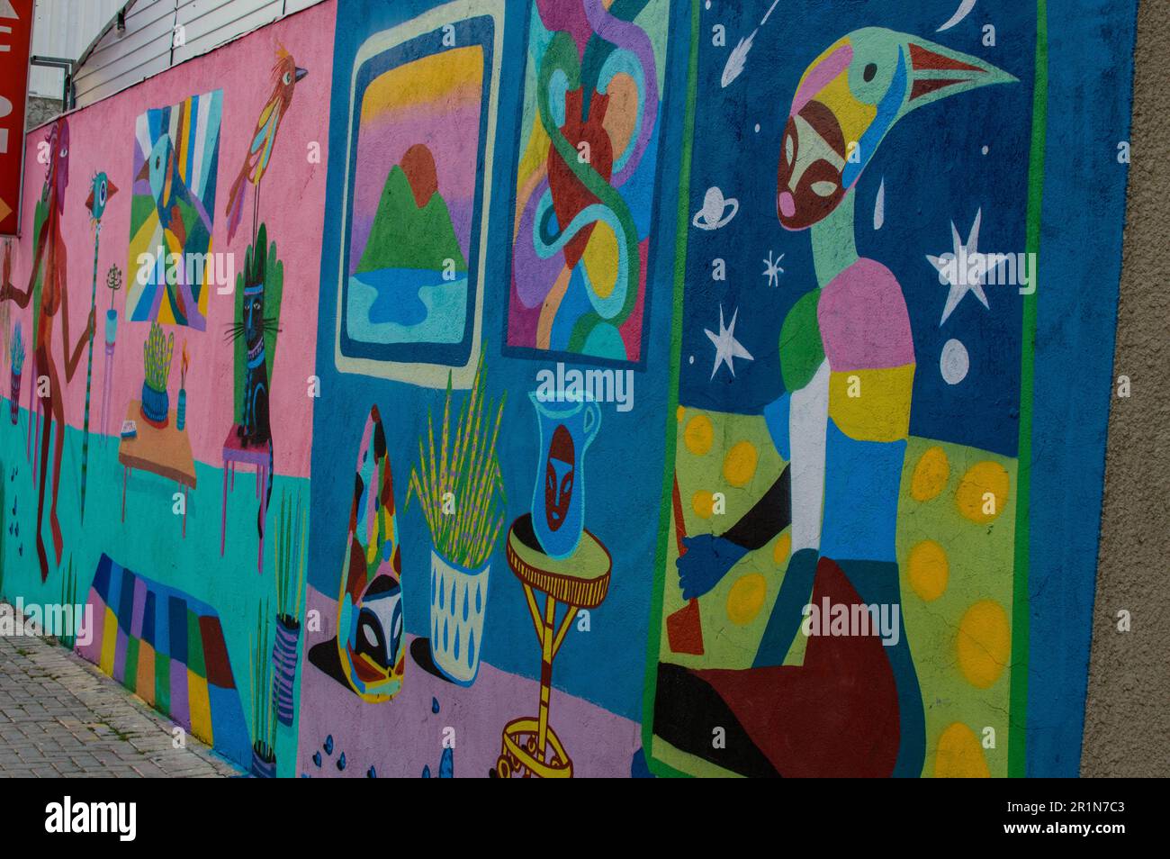 This is a photo showing a graph from a metropole. Beautiful colors and ...