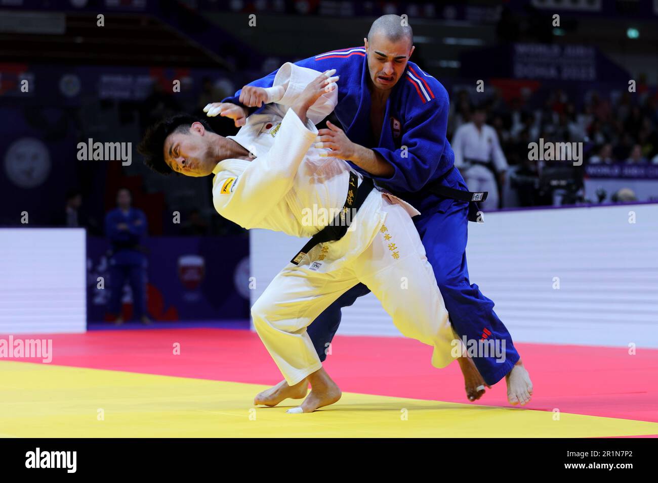 Ali Bin Hamad Al Attiyah Arena, Doha, Qatar. 14th May, 2023. (Top-Bottom) Kote Kapanadze (GEO ...