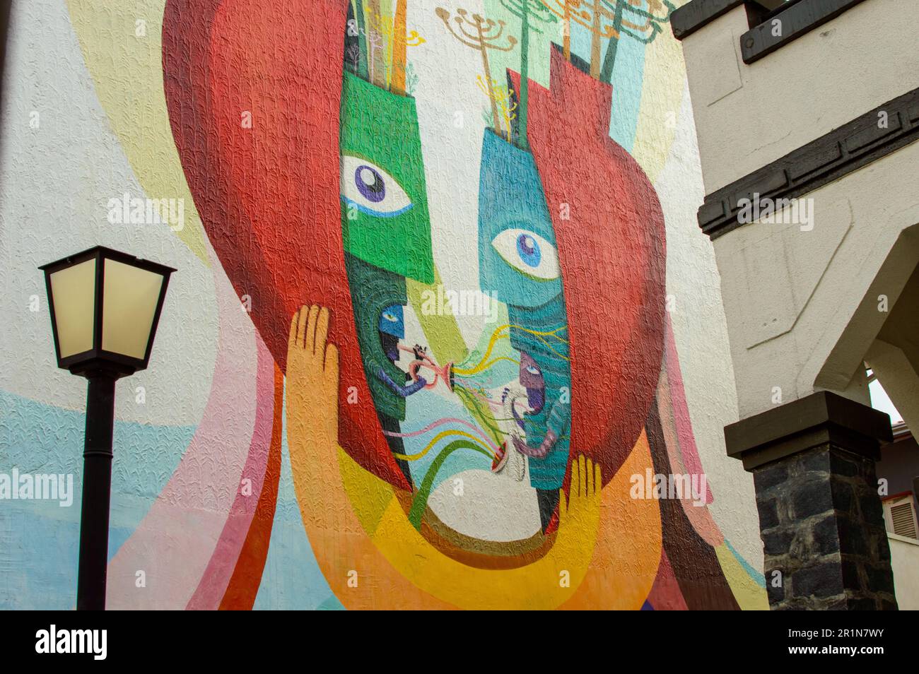 This is a photo showing a graph from a metropole. Beautiful colors and ...