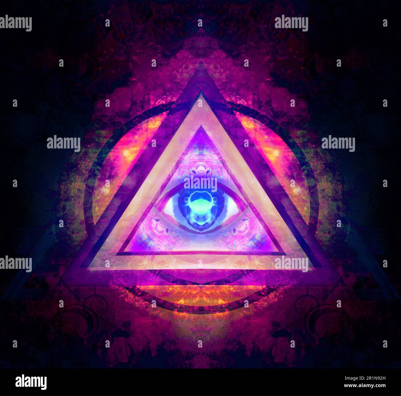 illustration of a third eye mystical sign Stock Photo - Alamy